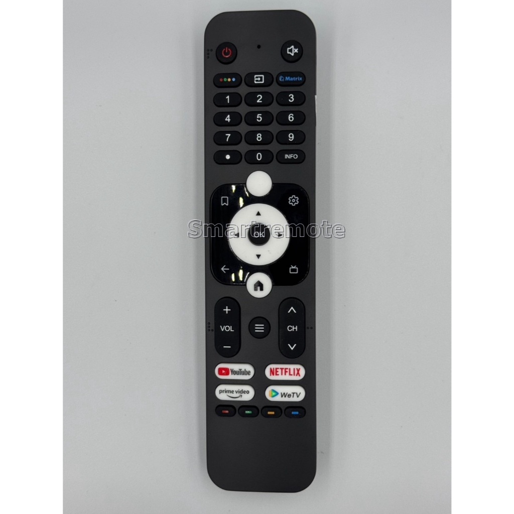 รีโมททีวี Haier รุ่น HTR-U31W มีคำสั่ง Youtube/Netflix/Prime video/WeTV **ไม่รองรับคำสั่งเสียง ...