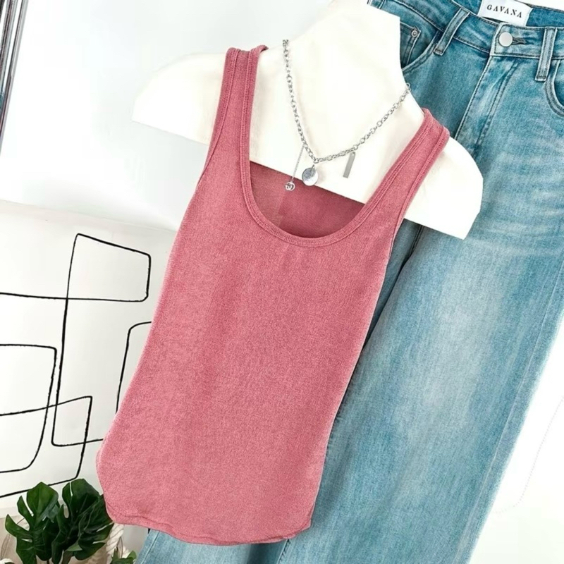 (030ก) Deezyy เสื้อกล้าม ชายโค้ง ผ้ายืดเกร็ดหิมะ | Shopee Thailand