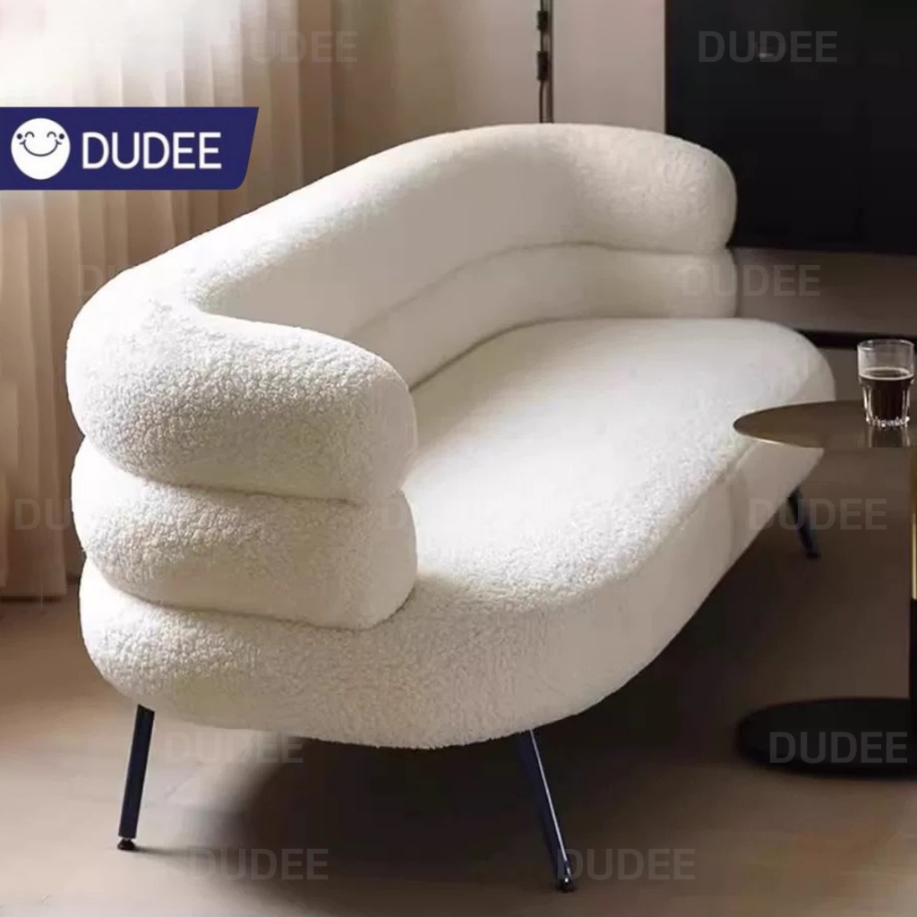 DUDEE โซฟา รุ่น SF-111 โซฟาผ้าขนแกะเทียม สไตล์มินิมอล หนานุ่ม แข็งแรง ทนทาน | Shopee Thailand