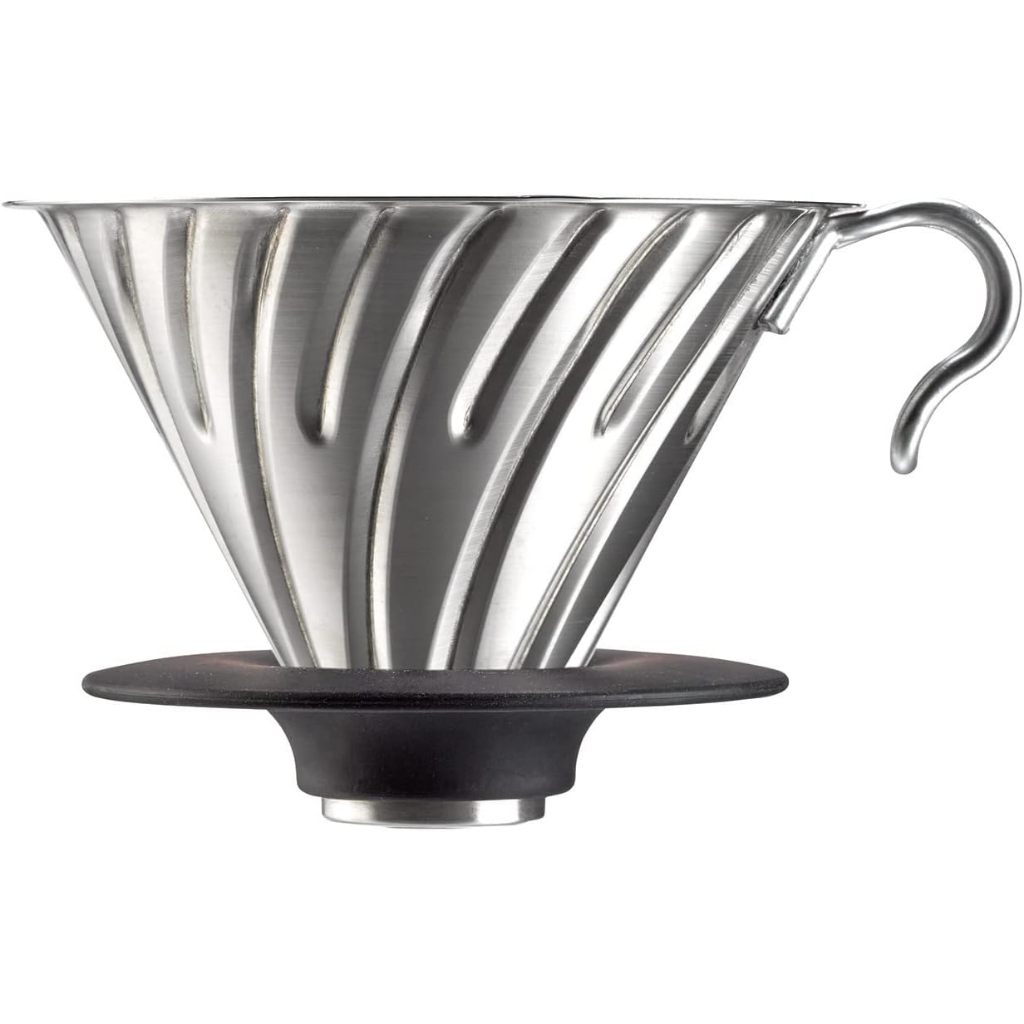 HARIO V60 Metal Dripper 1-4 Cups Silver / Black － Made in Japan ...