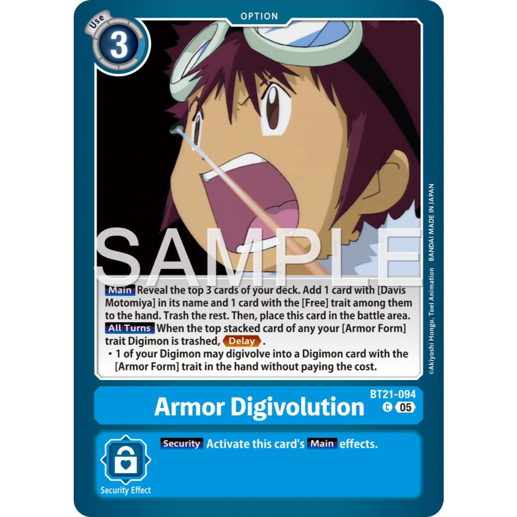 [Digimon] Armor Digivolution BT21-094 Digimon Card การ์ดสะสมดิจิม่อน ...