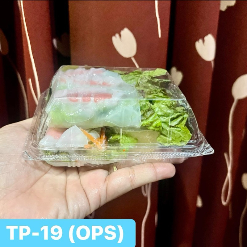กล่องใสOPS TP-19 กล่องใส่สลัดโรล 5ชิ้น [แพ็ค100ใบ] | Shopee Thailand