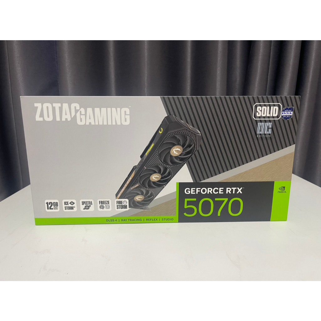 การ์ดจอ (3 พัดลม) ZOTAC GAMING RTX 5070 12G SOLID มือ1 ประกันไทย ...