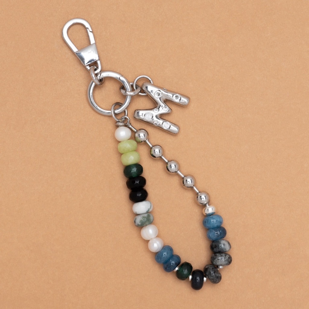 KEYCHAIN INITIAL (เลือกอักษร INITIAL ได้) พวงกุญแจหินมงคล เลือกอักษร ...
