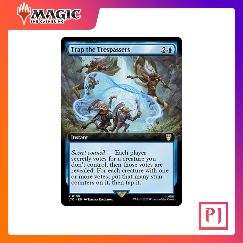 [MTG] Trap the Trespassers (Extended Art) [LTC] [BLUE] [RARE] [NORMAL ...