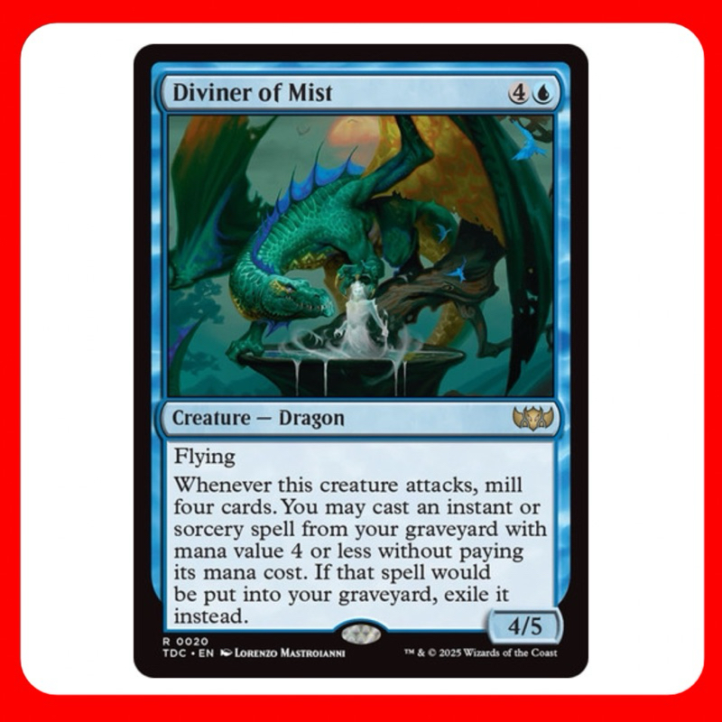 [MTG] Diviner of Mist [TDC] [BLUE] [RARE] [NORMAL] [ENG] (การ์ดเมจิค ...