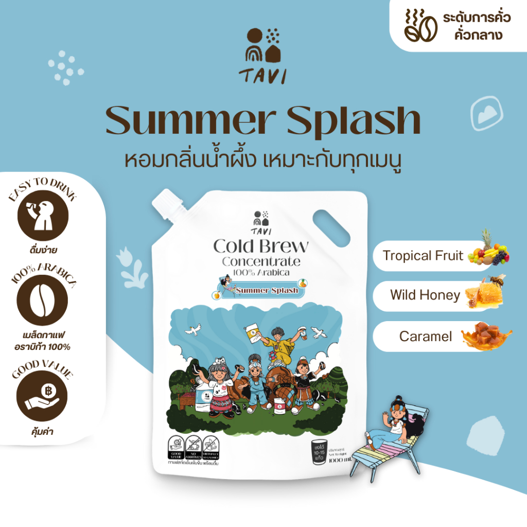 TAVI Cold Brew Concentrate Coffee กาแฟสกัดเย็น เข้มข้น หอมกลมกล่อม เมล็ด น่าน (ส่งฟรี ส่งด่วน ...