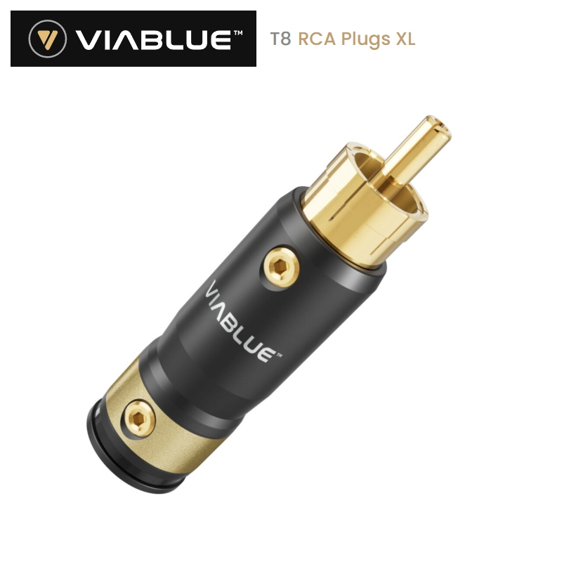 หัว RCA Viablue T8 RCA Plugs XL High end RCA plug รองรับสาย 8 - 10 mm ...