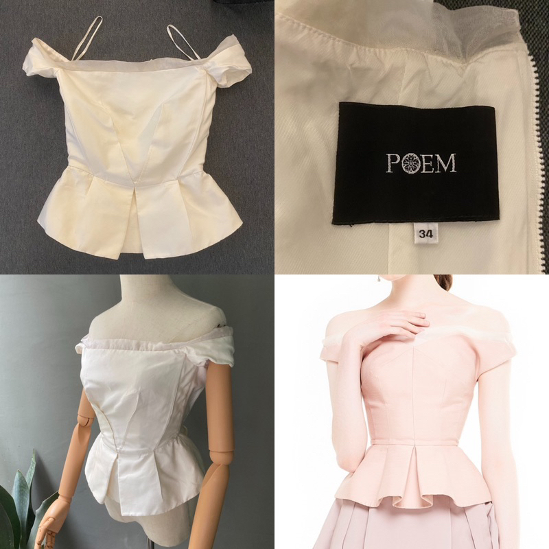 POEM off shoulder top size 34 ของแท้ | Shopee Thailand