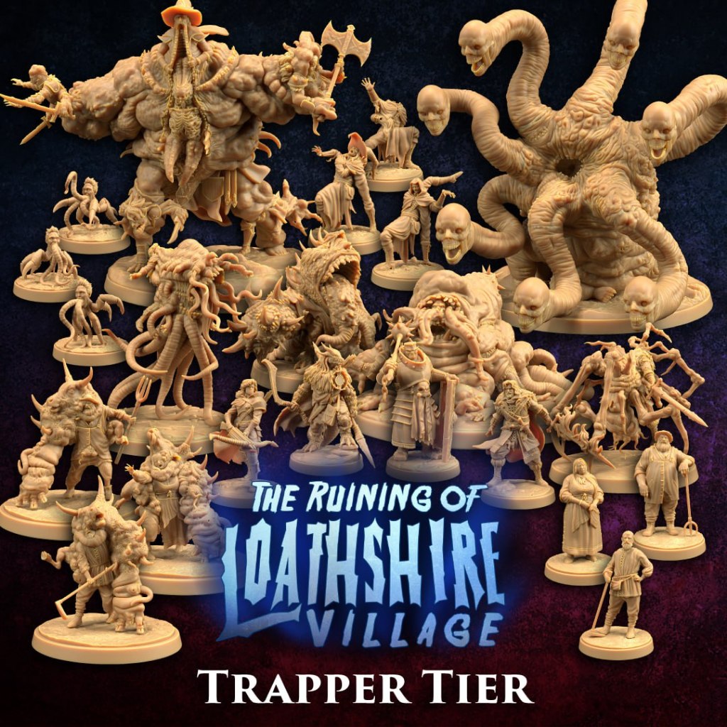 DnD Miniature I The Ruining of Loathshire Village Iโมเดลบอร์ดเกม (งานเร ...