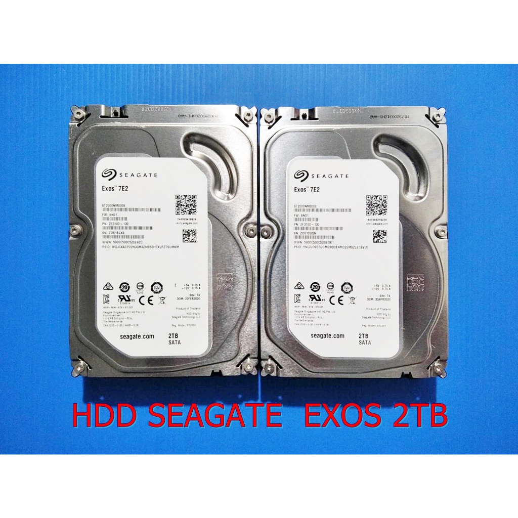 HDD SEAGATE EXOS 2TB 7E2 3.5" รุ่น: ST2000NM000B 256MB SATA 6Gb/s 512E ...
