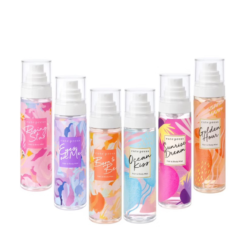 CUTE PRESS สเปรย์น้ำหอมสำหรับเส้นผมและผิวกาย HAIR & BODY MIST 95ml | Shopee Thailand