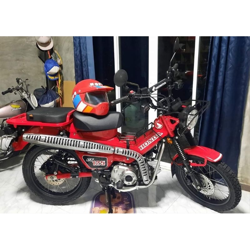 การ์ดบังท่อ กันร้อนท่อไอเสีย honda ct125 ทรงวินเทจ ct110 ใส่กับท่อเดิมct125ได้ทุกgen | Shopee ...