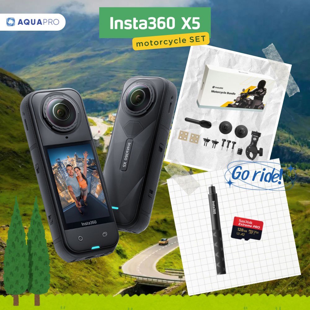 Insta360 X5 Motorcycle Set ประกันศูนย์ไทย Insta360 X5 Action Camera 8K 360 Action Cam | Shopee ...
