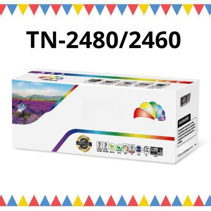 หมึกเลเซอร์ โทนเนอร์ ตลับเทียบเท่า TN-2480/TN-2460 (3k) Color box ดำ ...