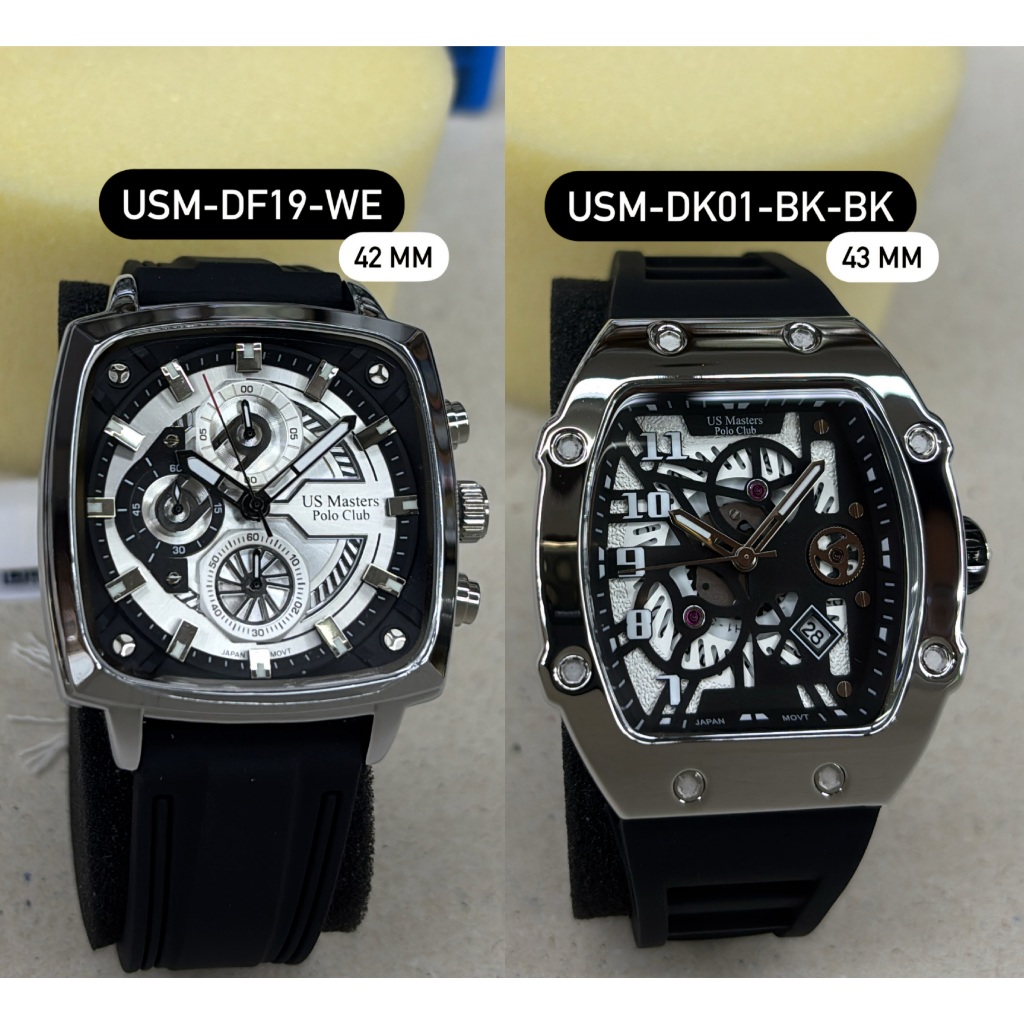 US MASTER Polo Club นาฬิกาข้อมือผู้ชาย หน้าเปลือย รุ่น USM-DF19-WE / USM-DK01-BK-BK | Shopee ...