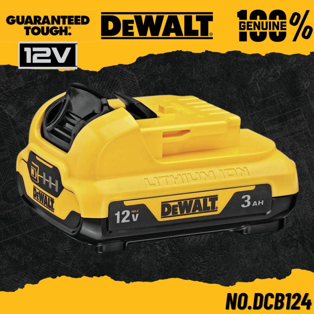 DEWALT แบตเตอรี่ Lithium-ion 12V. ความจุ 3.0 AH No.DCB124 | Shopee Thailand