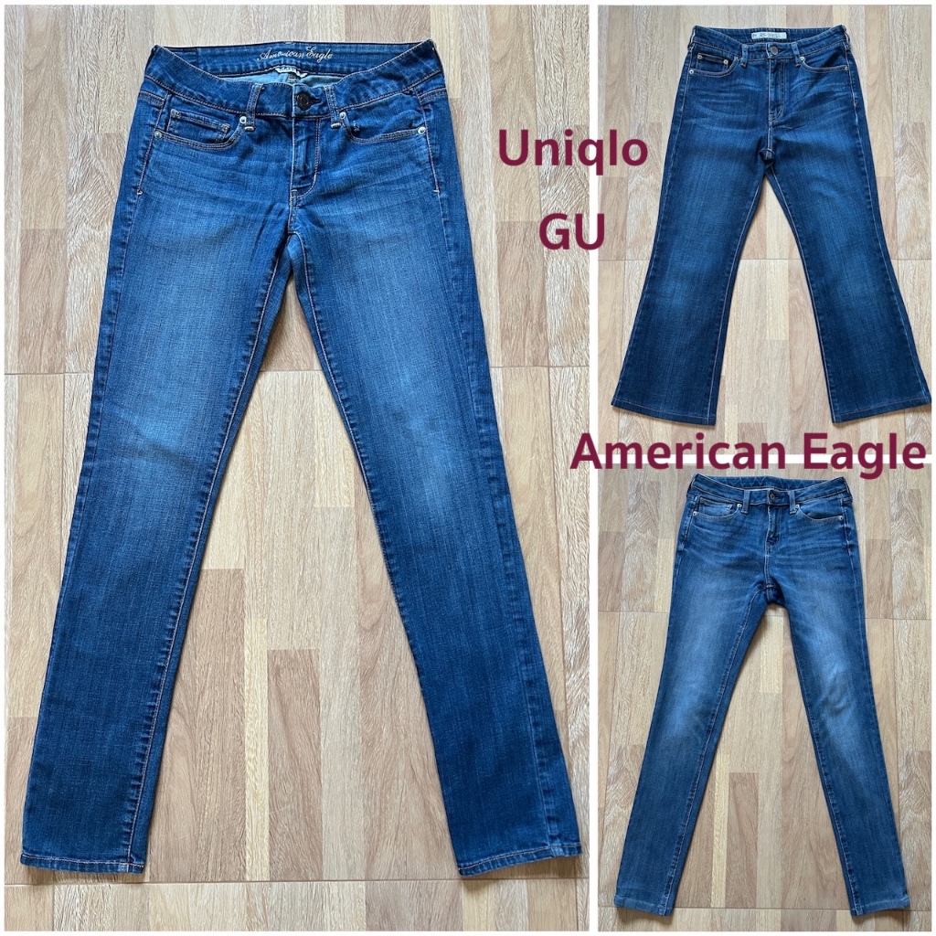 กางเกงยีนส์ผู้หญิง Uniqlo,GU,American Eagle แท้💯%มือสองรายละเอียดเพิ่ม ...