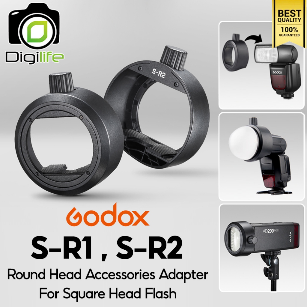 Godox Adapter S-R1, S-R2 Round Head Acessories Adapter ตัวแปลงแฟลชหัว ...