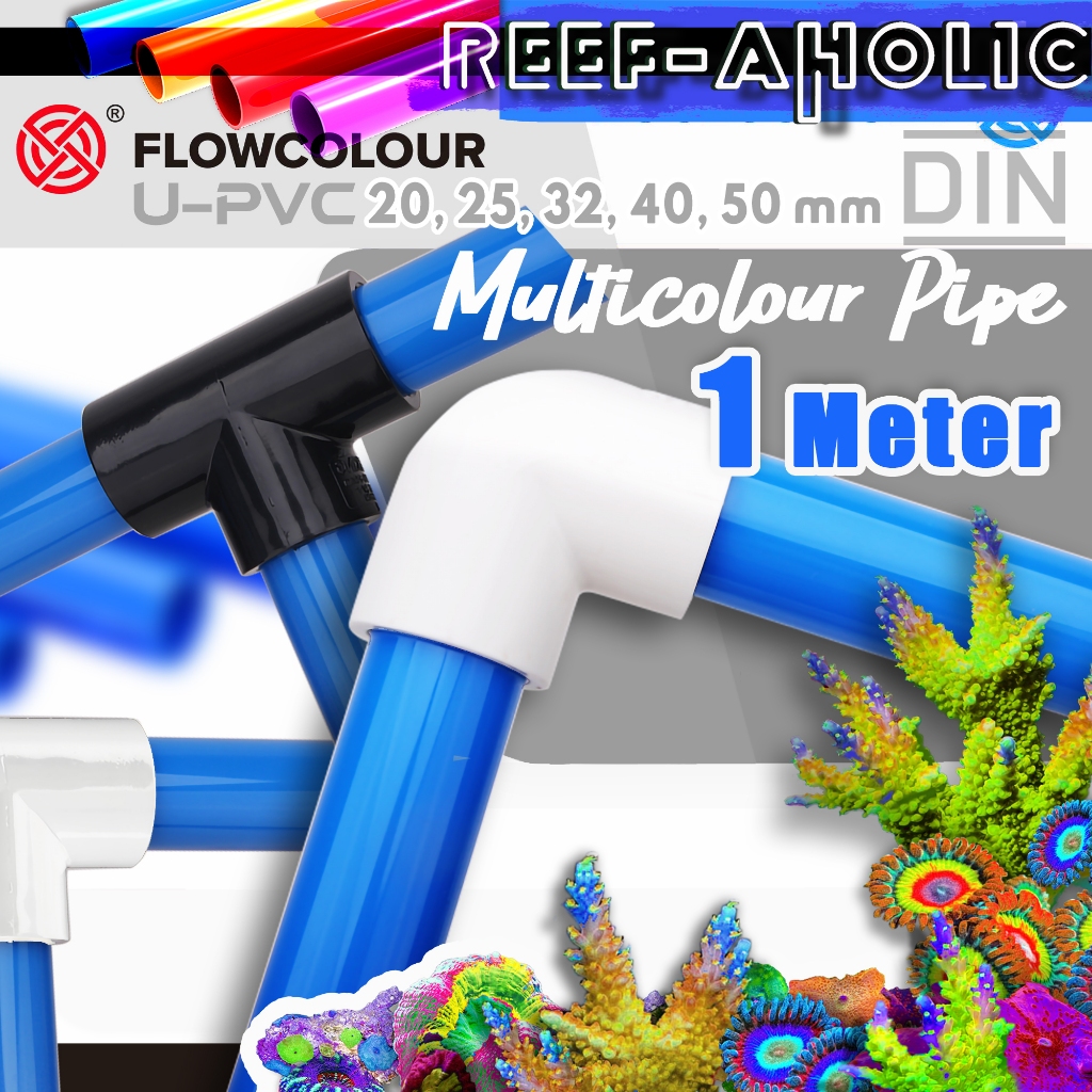 Reef-Aholic ท่อน้ำเงิน 20 - 50 mm. Flowcolour U-PVC Blue Pipe ยาว 1 เมตร | Shopee Thailand