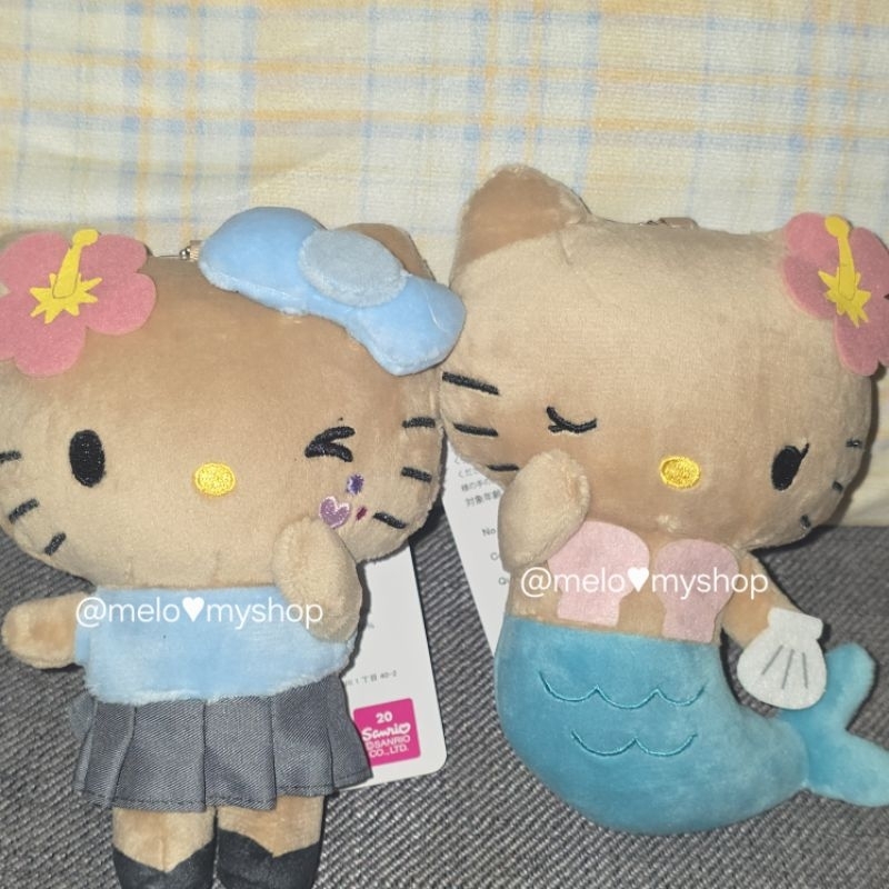 *พร้อมส่งในไทย* พวงกุญแจ Hello Kitty 50th นางเงือก/gyaru ฮาวาย ผิวแทน ...