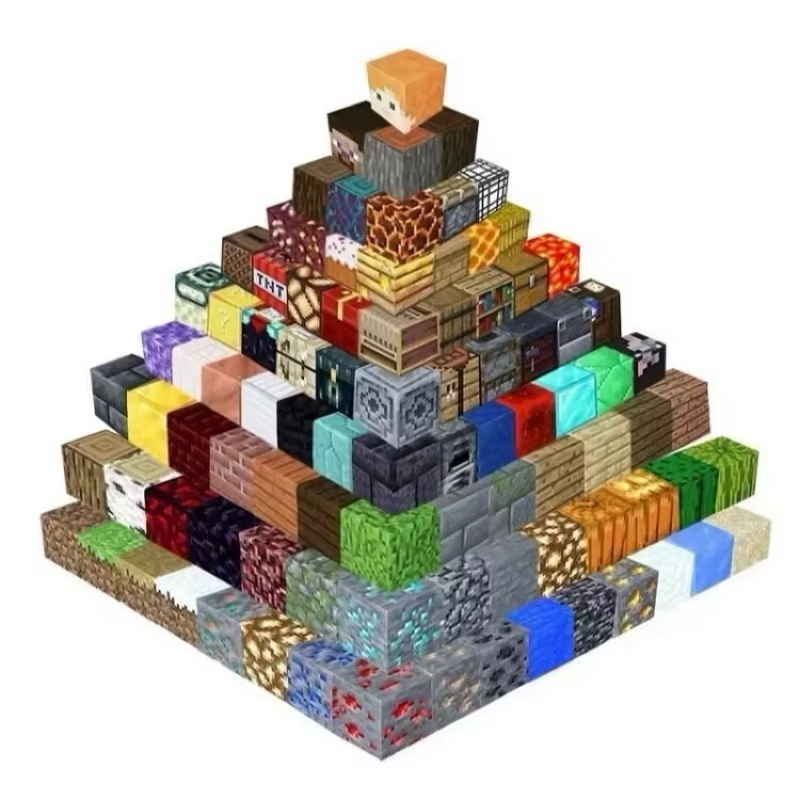 ใหม่ MC Minecraft Magnetic Cube Building Blocks 3D สามมิติประกอบของเล่น ...