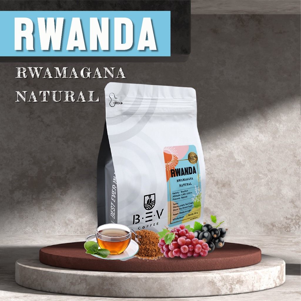 BEV COFFEE : เมล็ดกาแฟ Rwanda Rwamagana คั่วกลางอ่อน ขนาด 200 กรัม ...