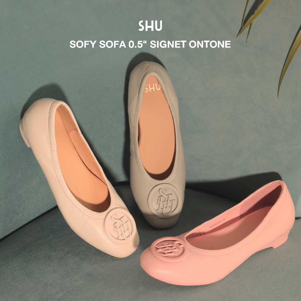 SHU SOFY SOFA 0.5" SIGNET ONTONE รองเท้าส้นสูง | Shopee Thailand