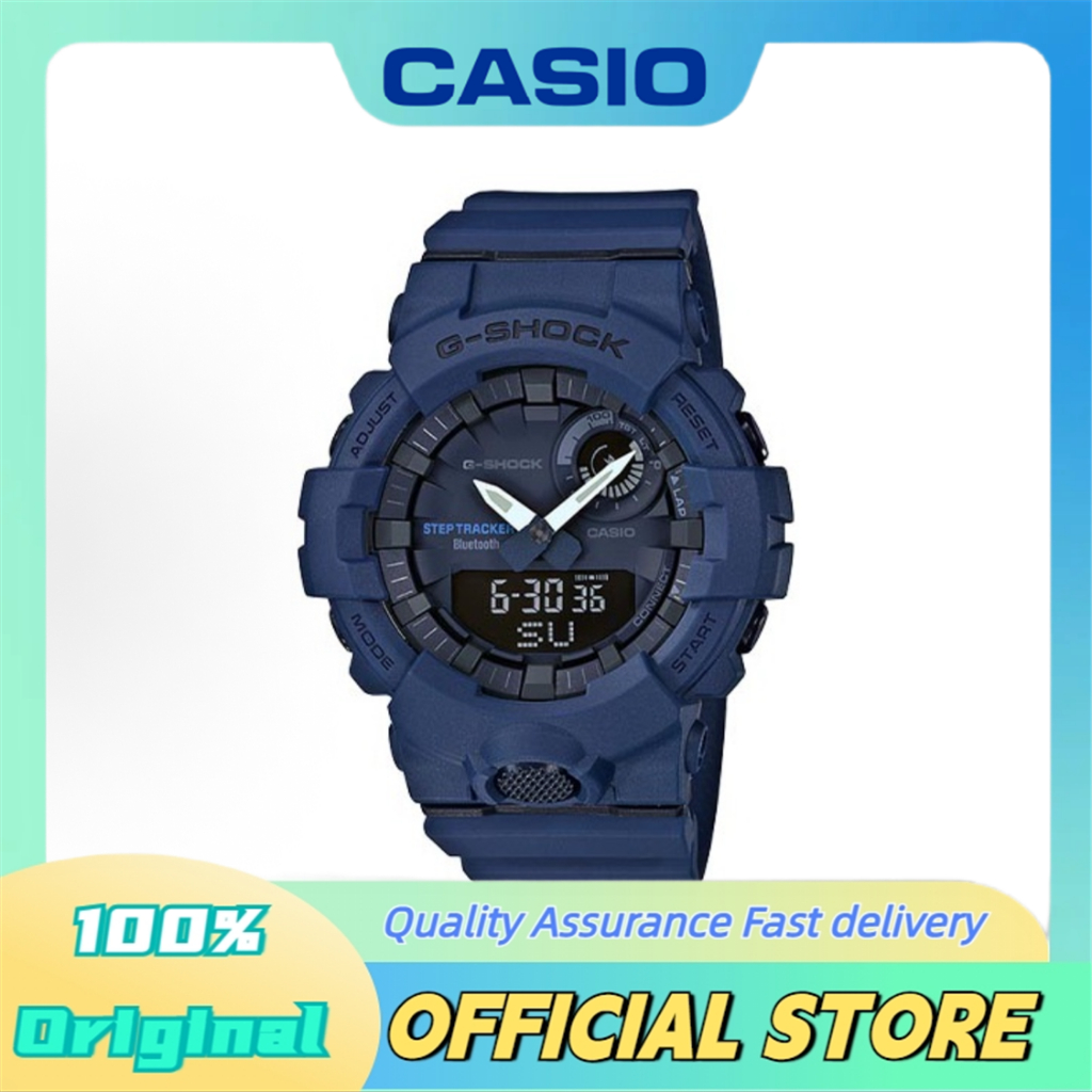 CASIO G-SQUAD Waterproof Sports Men's watches Black Dial Blue GBA-800 ...