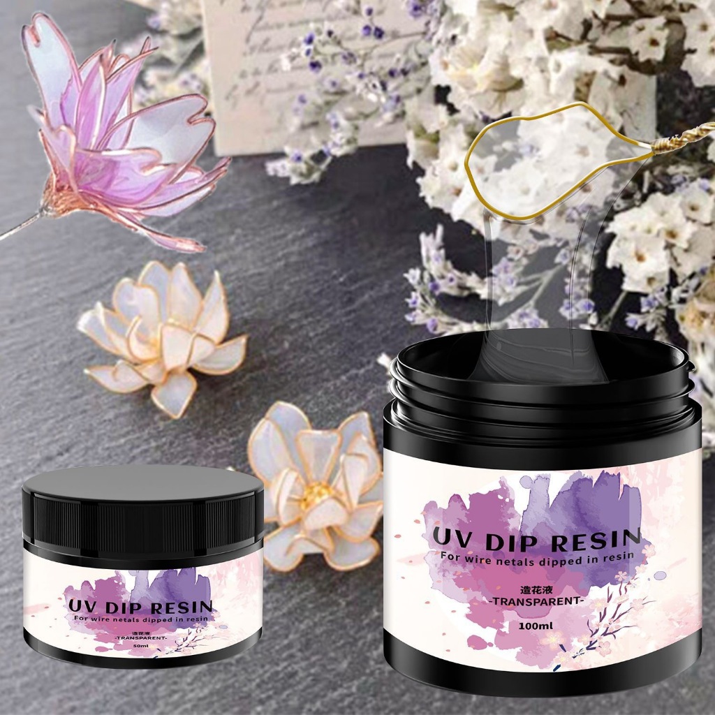 【พร้อมส่ง】🌈 UV Dip Resin ยูวีเรซิ่นแบบจุ่ม กลีบดอกไม้เรซิ่นUV DIP ทํา ...