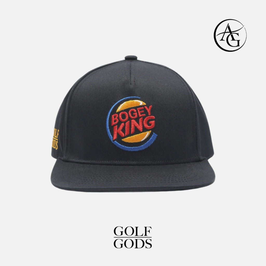 Golf Gods หมวก Bogey King Black SnapBack Golf Hat ปีกแบน | Shopee Thailand
