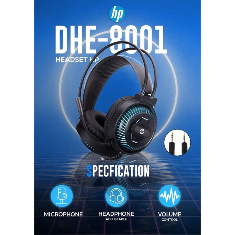 หูฟัง Gaming หูฟังคอมพิวเตอร์ HP DHE-8001/DHE-8001U/8009 1601 | Shopee ...