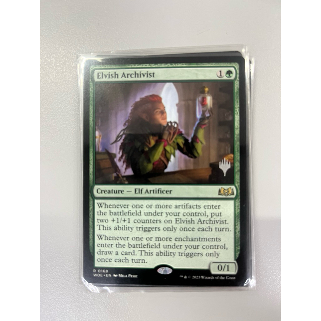 การ์ด MTG Elvish Archivist Green Magic the Gathering EDH รุ่น WOE สภาพ ...