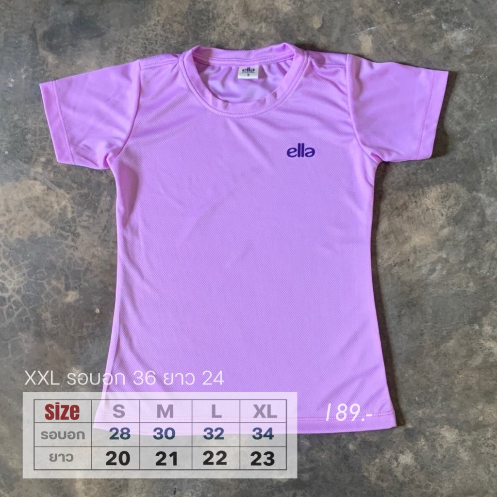 เสื้อกีฬาแขนสั้น ellla ใส่เล่นกีฬา เทนนิส แบดมินตัน วิ่ง pickleball ...