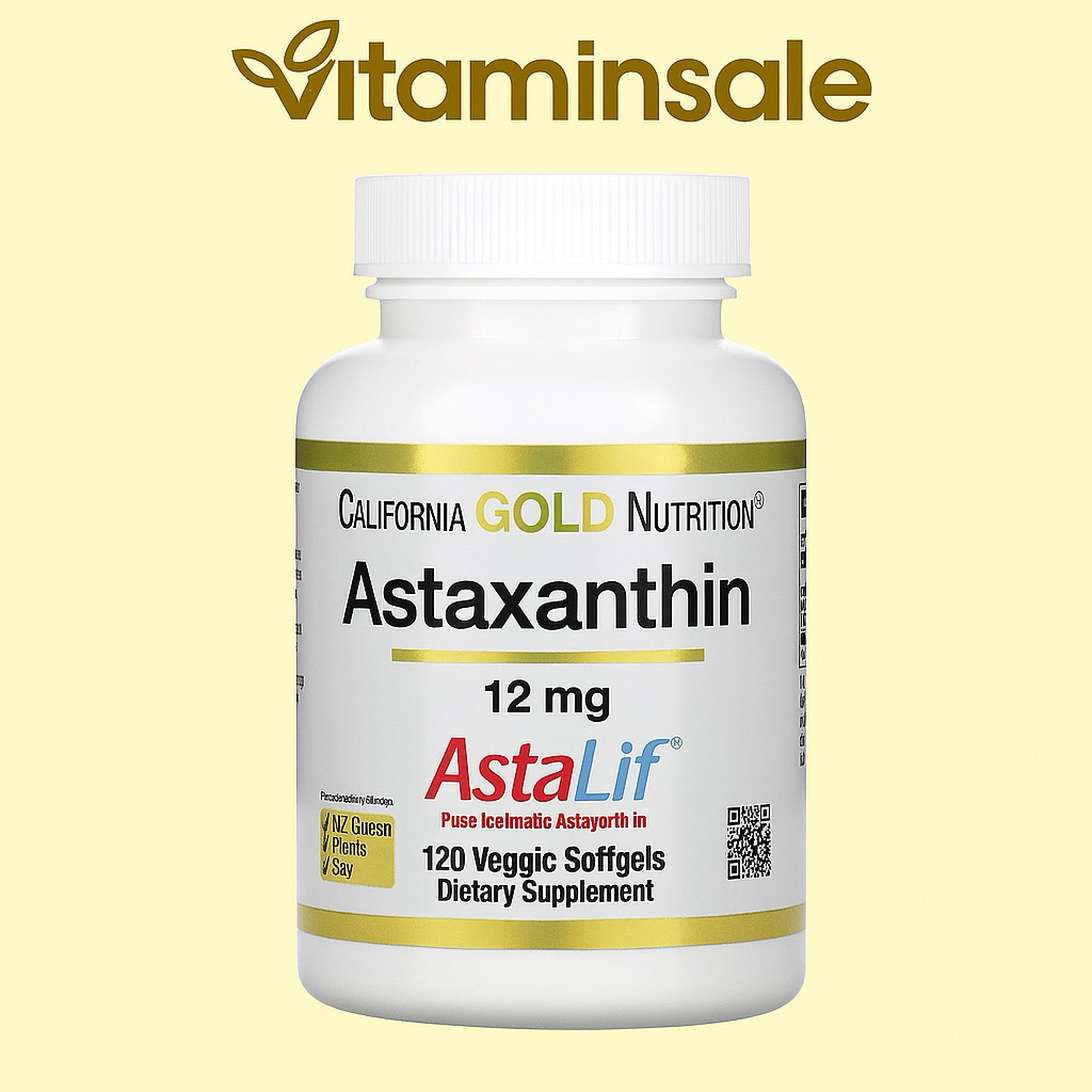 California Gold Astaxanthin 12mg AstaLif Icelandic แอสตาแซนธินบริสุทธิ์ ...