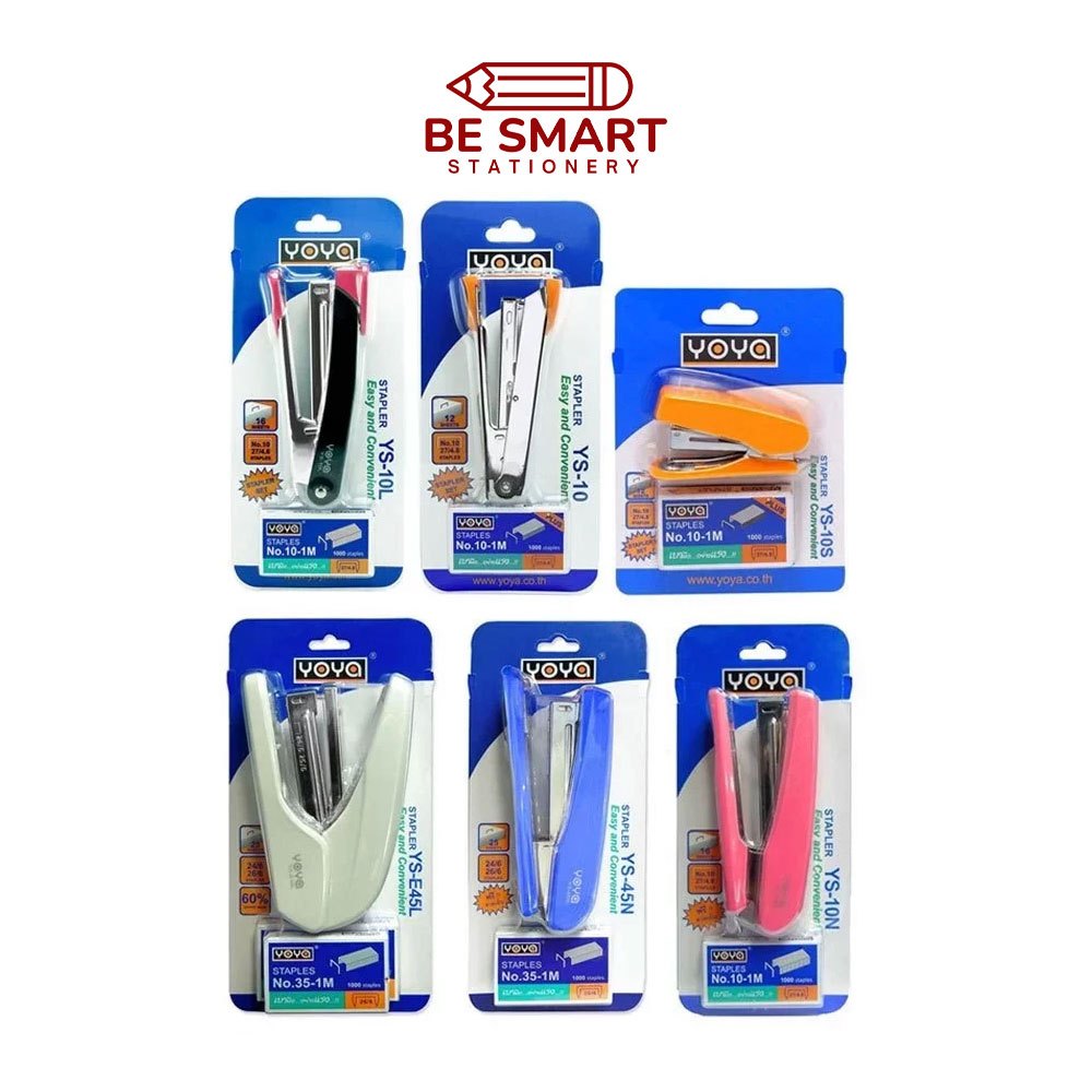 คละสี เครื่องเย็บกระดาษ แม็กซ์ YOYA Stapler YS-10 / YS-10L / YS-10S / YS-10N / YS-E45L / YS-45N ...