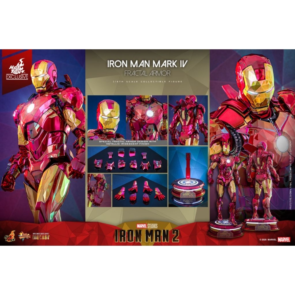Hot Toys MMS792D70 Iron Man 2 - Iron Man Mark IV (Fractal Armor ...