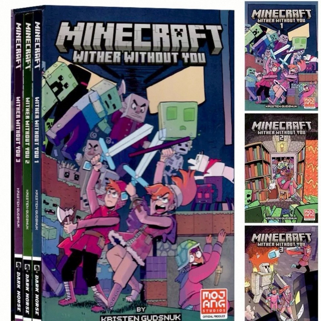 พร้อมส่ง Minecraft Graphic Novel: Wither Without You (ชุด 3 เล่ม ...