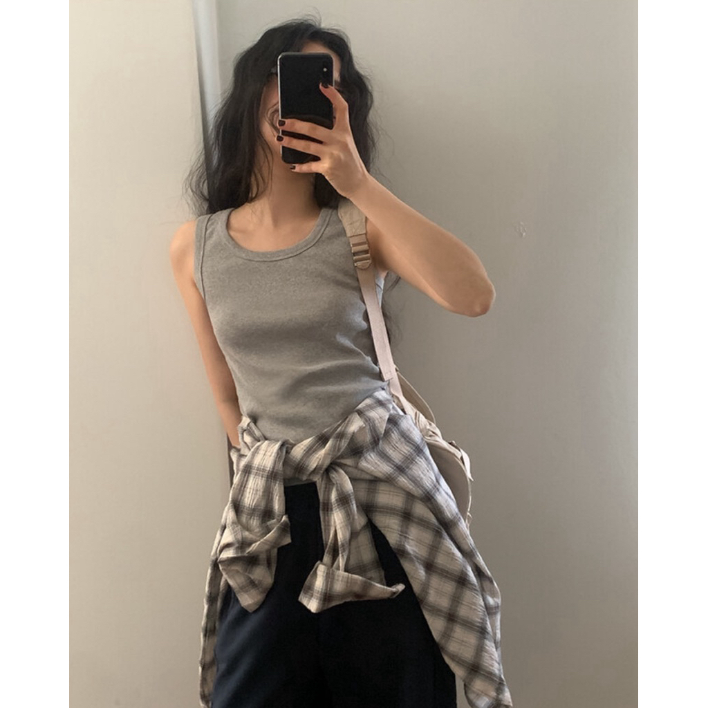 Naeni-เบสิค เสื้อกล้ามคอกลม | Shopee Thailand