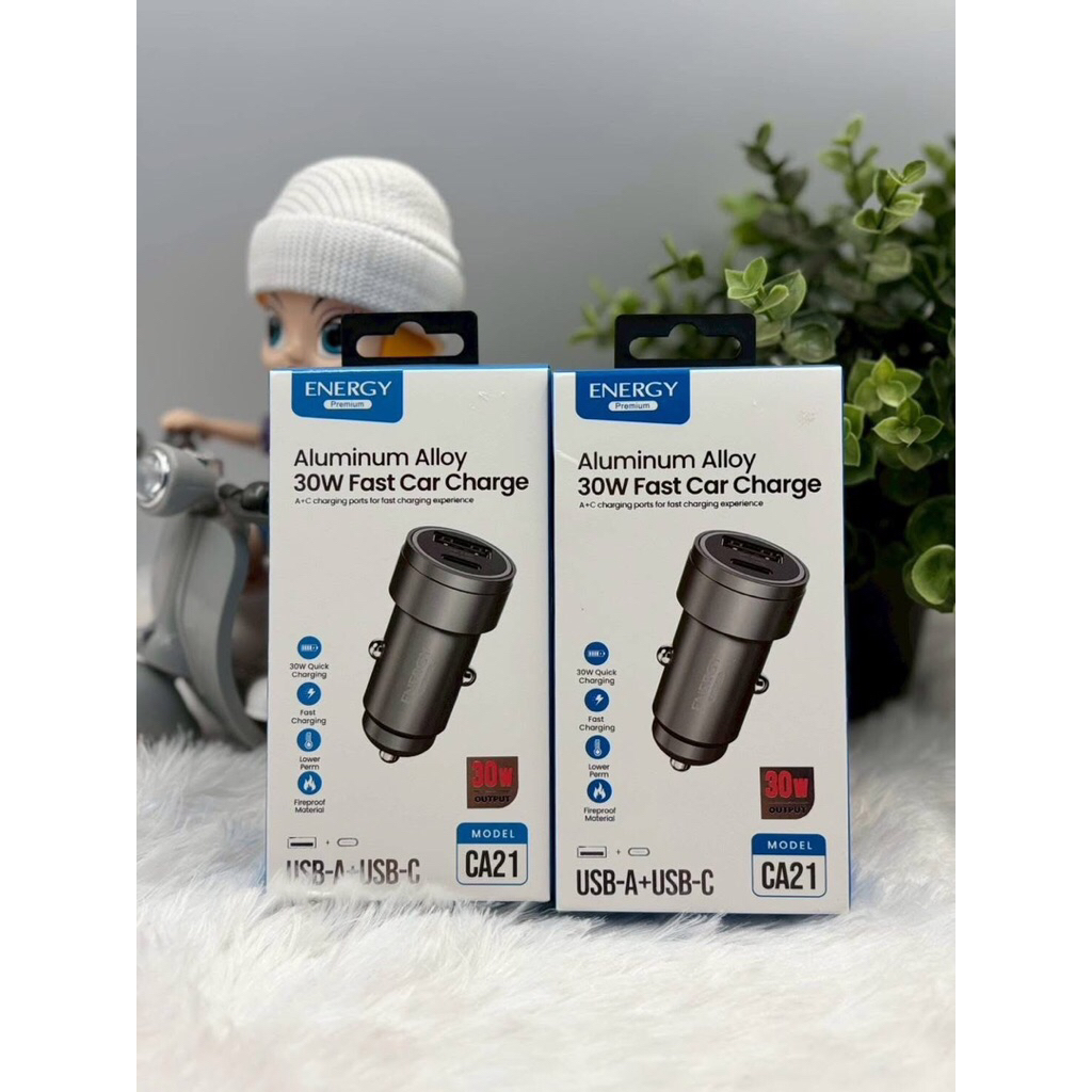 อะแดปเตอร์ สำหรับชาร์จในรถยนต์ Energy model : CA21 Aluminum Alloy 30W ...