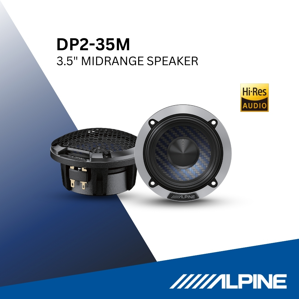 Alpine ลำโพง DP2-35M รุ่น DP-Series ขนาด 3.5 นิ้ว MIDRANGE SPEAKER Hi-Res มอบพลังเสียงขั้นสุด ...
