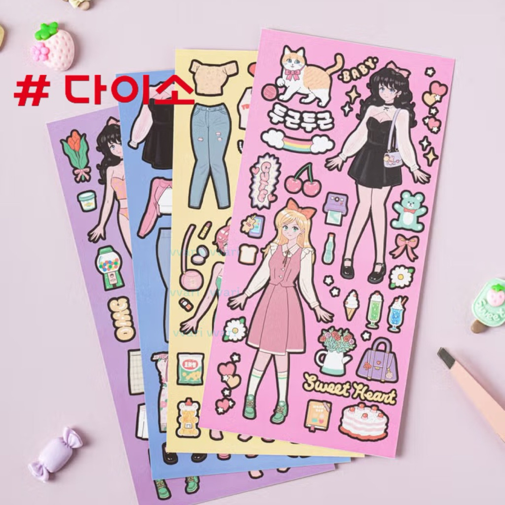 Daiso Korea sticker สติ๊กเกอร์ ไดโซะ เกาหลี | Shopee Thailand