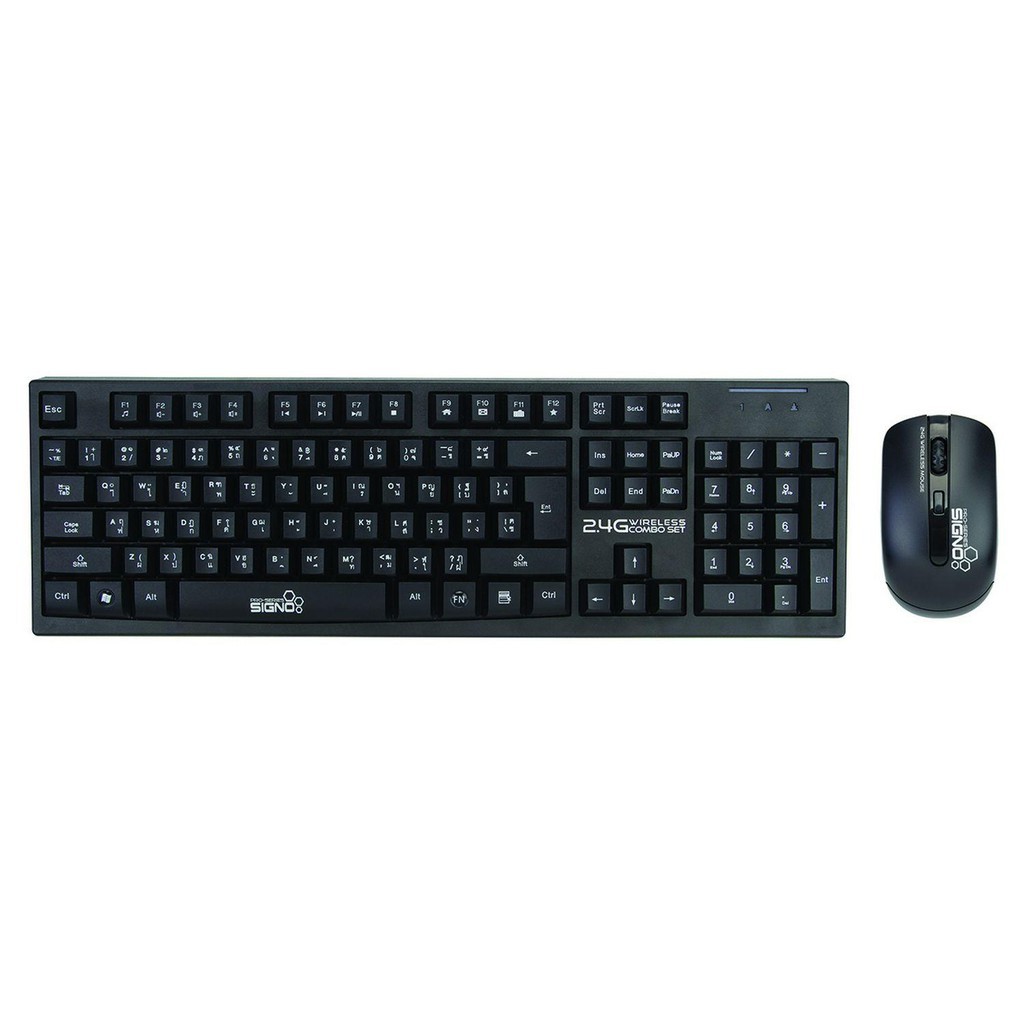 SIGNO Wireless Keyboard+Mouse รุ่น KW-710+WM-101 | Shopee Thailand