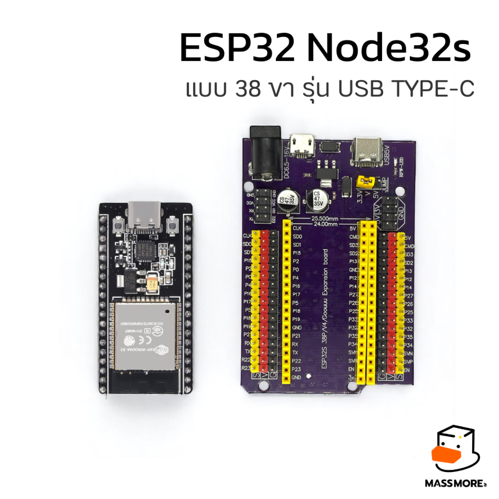 ESP32 Node32s ESP32S แบบ 38 ขา รุ่นใหม่ USB Type-C | Shopee Thailand