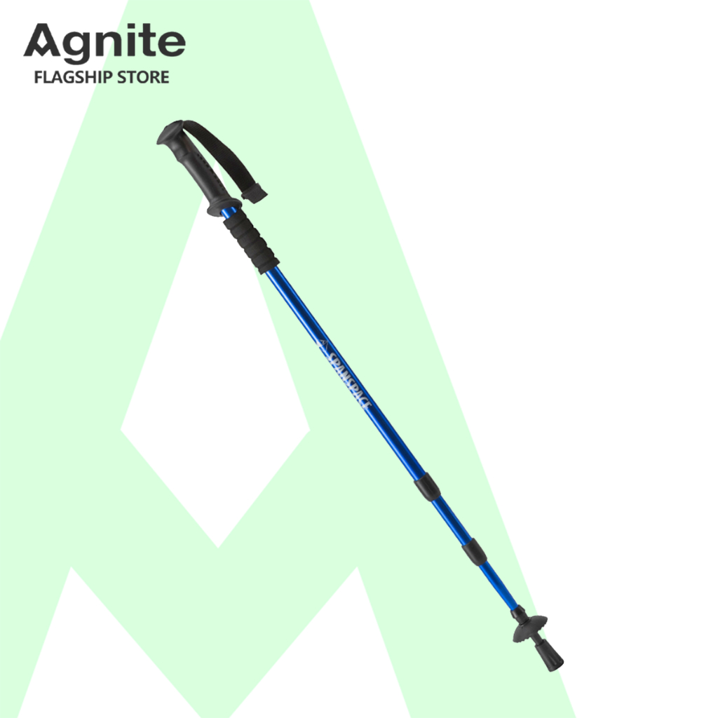 Agnite ไม้เท้าเดินป่า แท่งไม้เดินป่า อลูมิเนียม ด้ามจับแนวตั้ง พับเก็บ ...