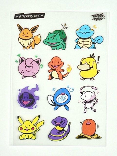 Pokemon Sticker Sheet size:A6 | Shopee Thailand