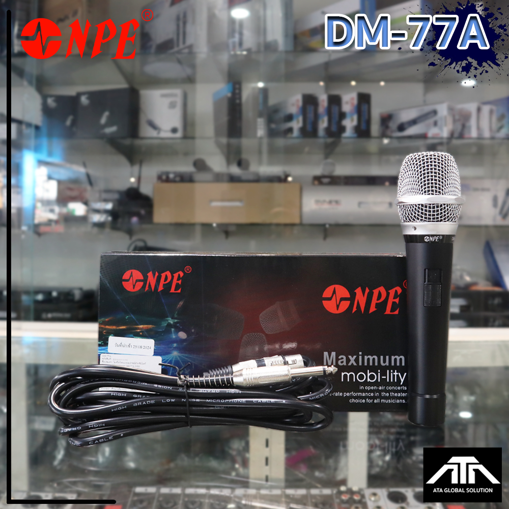 NPE DM 77A ไมโครโฟนพร้อมสาย Dynamic Microphone | Shopee Thailand