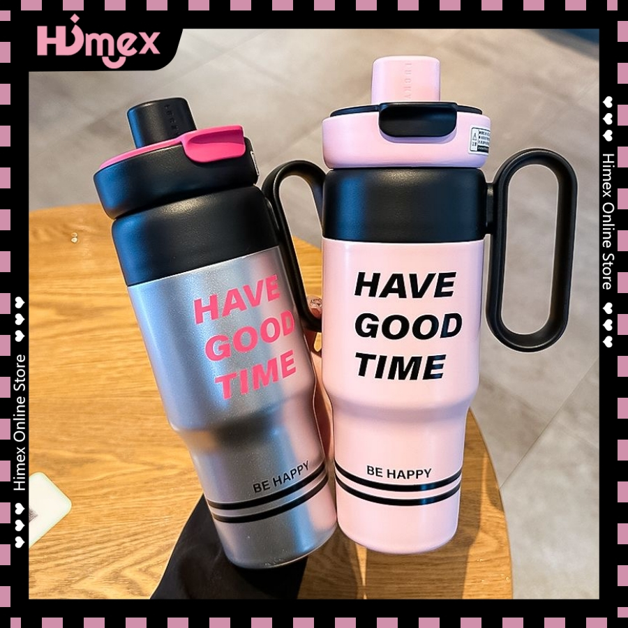 Himex แก้วเยติ แก้วสแตนเลส แก้วเยติมีหูหิ้ว กระบอกชงชา 600ml กระบอกน้ำเก็บความร้อน | Shopee Thailand