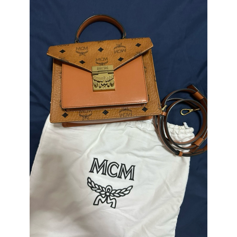 พร้อมส่ง ของแท้ 100% น้อง MCM Patricia Small Brown. Second hand ...