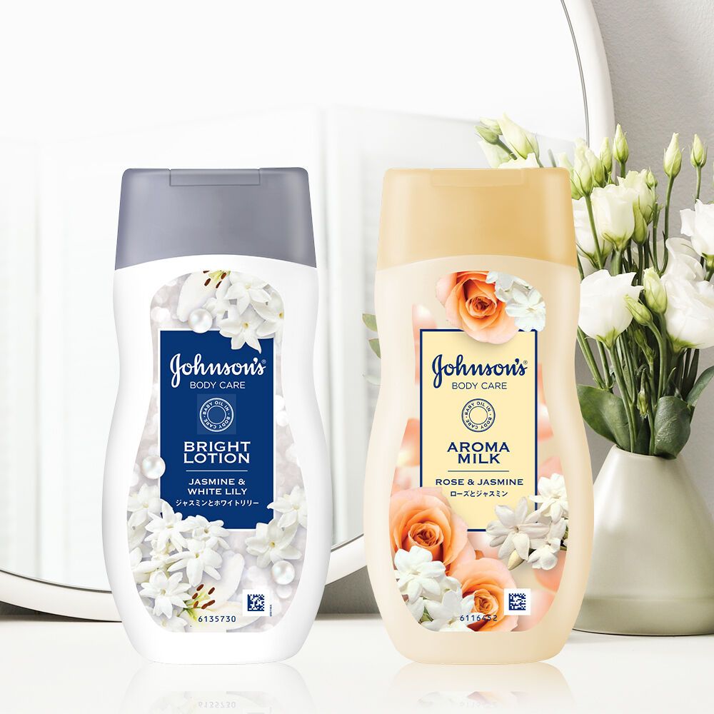 Johnson Body Care Bright Lotion Jasmine & White Lily / Aroma milk 200ml ...